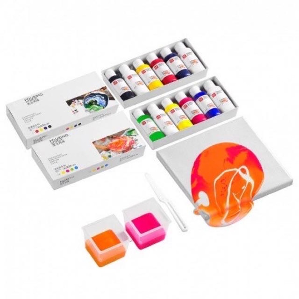 Glossy Marble Effect Acrylic Color Set | Art Rangers -Amman